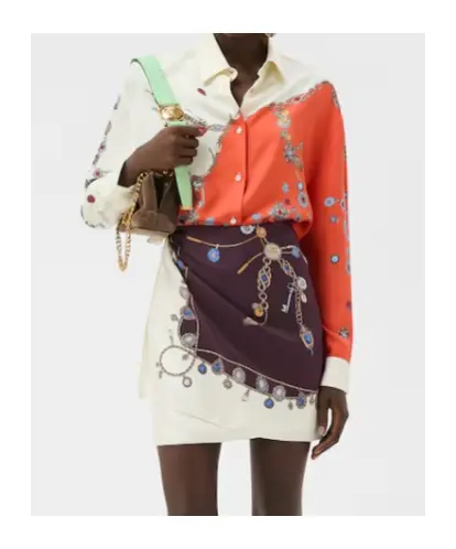 Versace Printed Silk Twill Shirt