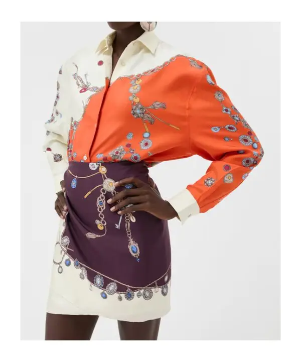 Versace Printed Silk Twill Shirt