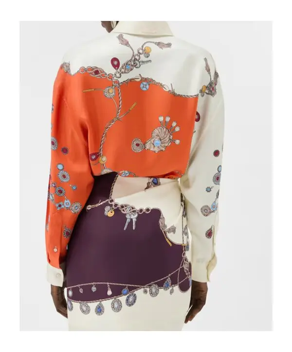 Versace Printed Silk Twill Shirt