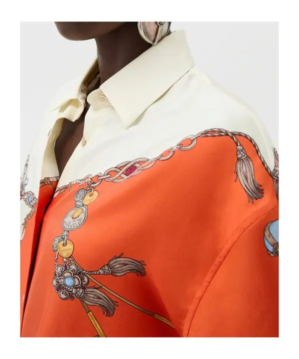 Versace Printed Silk Twill Shirt