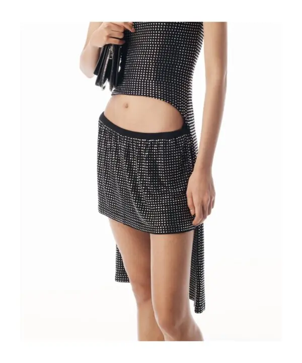 Alexander Wang Crystal Mid-rise Mini Skort