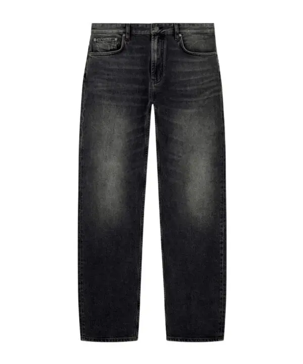 Emporio Armani Regular Fit Five-pocket Cotton Denim Jeans With Fading - Grey