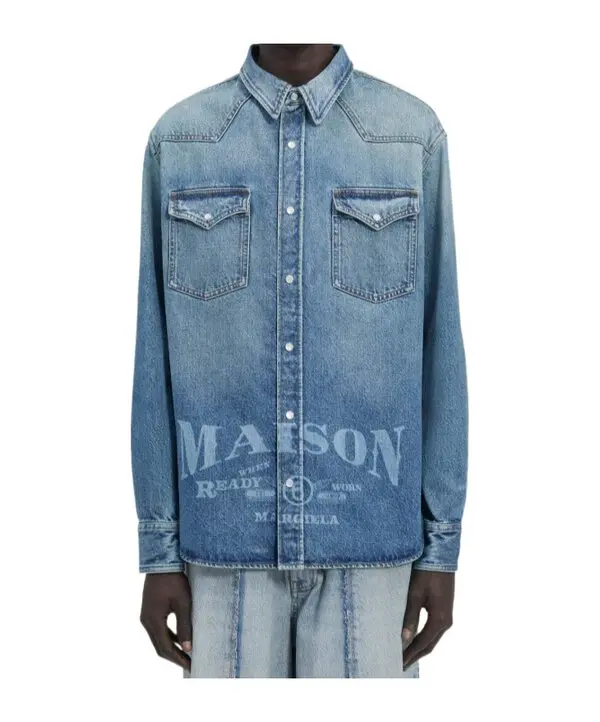MAISON MARGIELA Laser-printed Denim Shirt