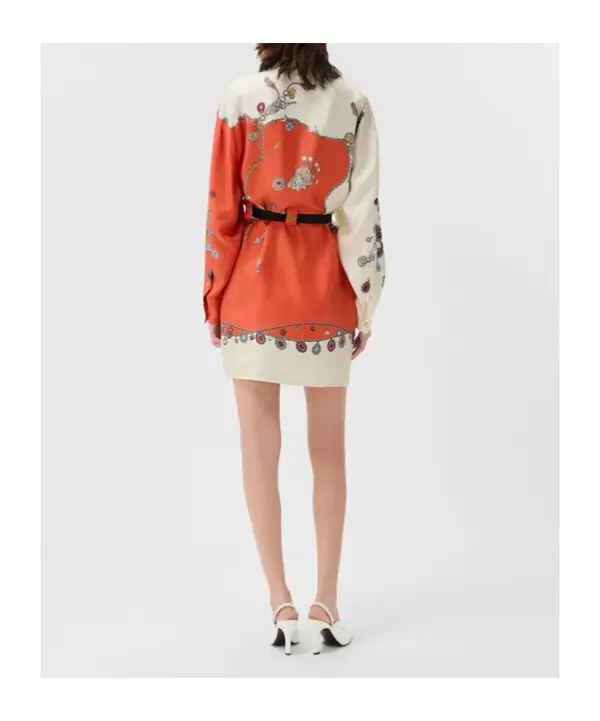 Versace Printed Silk Twill Mini Dress