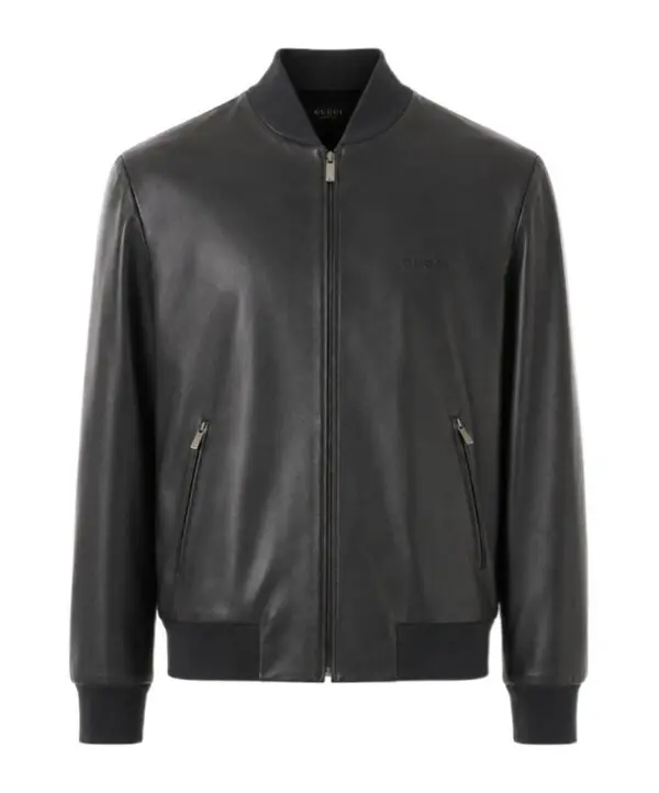Gucci Zip-up Leather Bomber Jacket