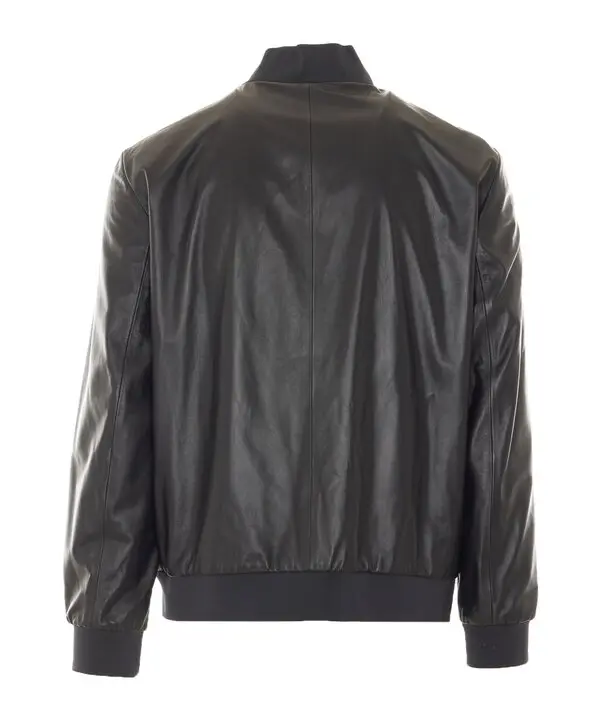 Gucci Zip-up Leather Bomber Jacket