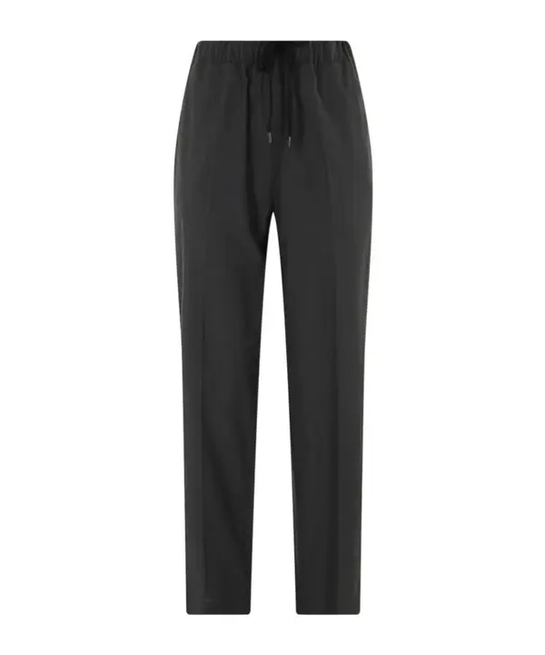 MAISON MARGIELA Wide Tapered Leg Wool Shirting Trousers - Anthracite