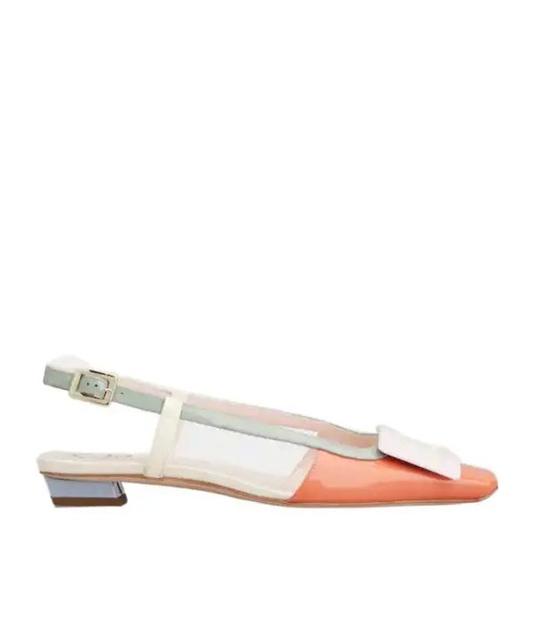 ROGER VIVIER Belle Vivier Slingback Ballerinas In Patent Leather - Multicolour