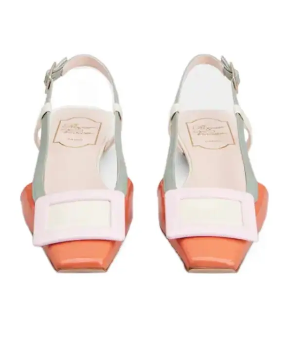 ROGER VIVIER Belle Vivier Slingback Ballerinas In Patent Leather - Multicolour