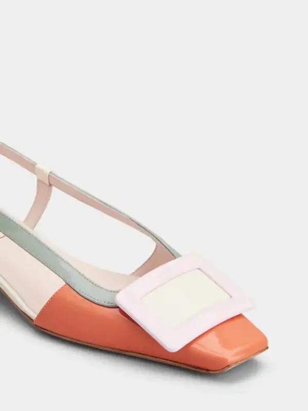 ROGER VIVIER Belle Vivier Slingback Ballerinas In Patent Leather - Multicolour