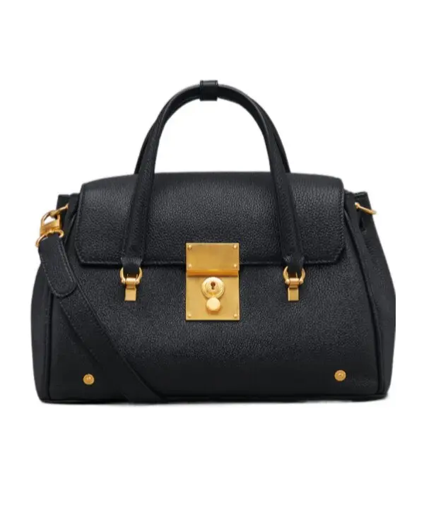 Thom Browne Small Bolton Leather Tote Bag - Black