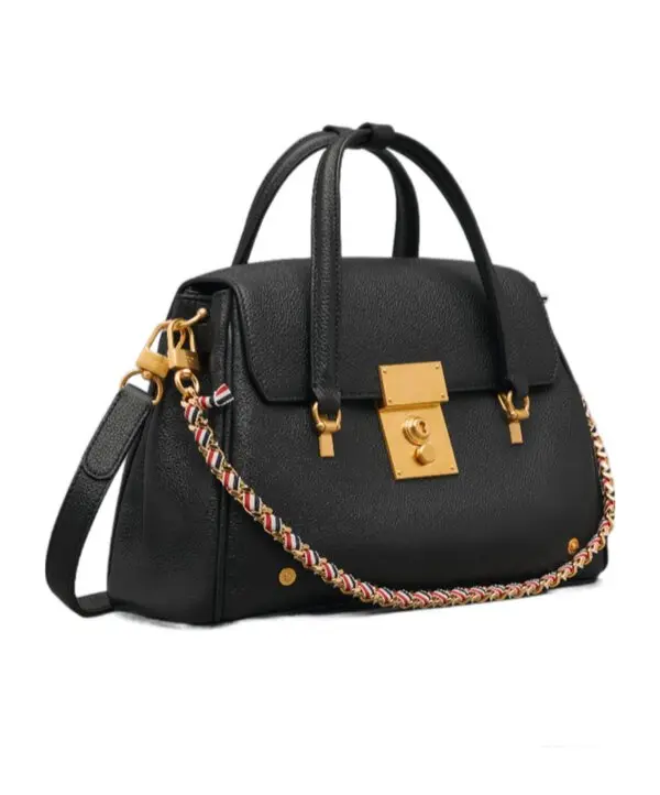 Thom Browne Small Bolton Leather Tote Bag