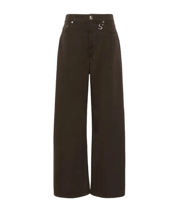 Sportmax Siamese Wide Leg Jeans - Chocolate