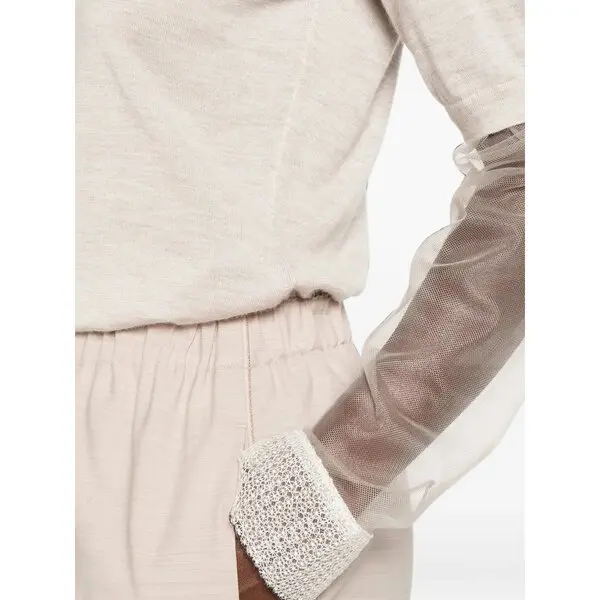 Fabiana Filippi Long Sleeve Crew Neck Sweater