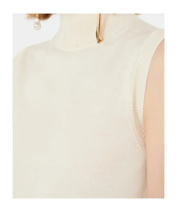Sportmax Eschimo Sleeveless Turtleneck Jumper - White