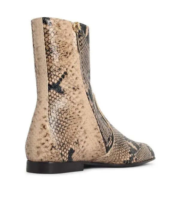 Khaite Colt Ankle Boots In Snake Leather