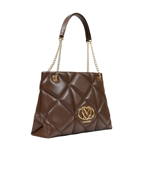 Moschino Geometric Quilted Pattern Shoulder Bag