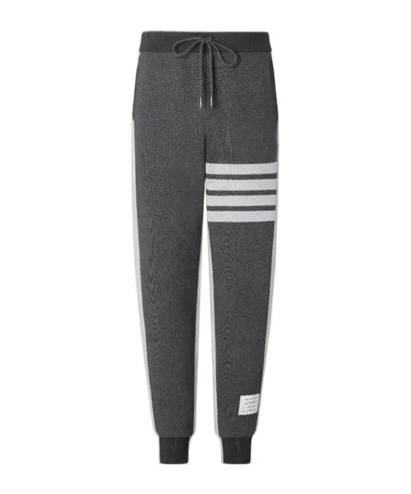 Thom Browne 4-bar Colour-block Drawstring Track Pants - Black