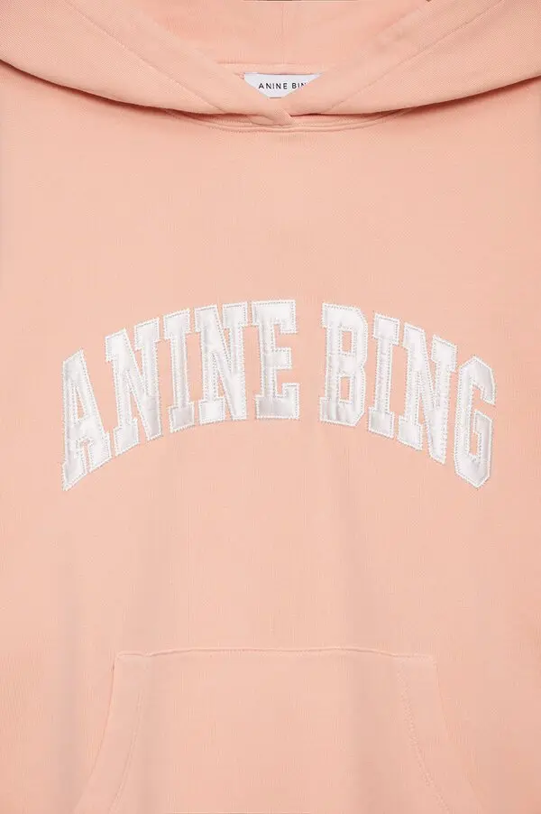 ANINE BING Long-sleeved Hooded Sweatshirt With Lettering