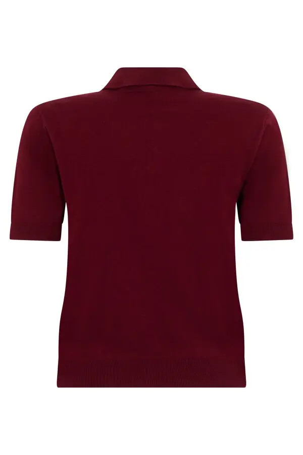 Max Mara Smmpomposa Short-sleeved Knitted Polo Shirt