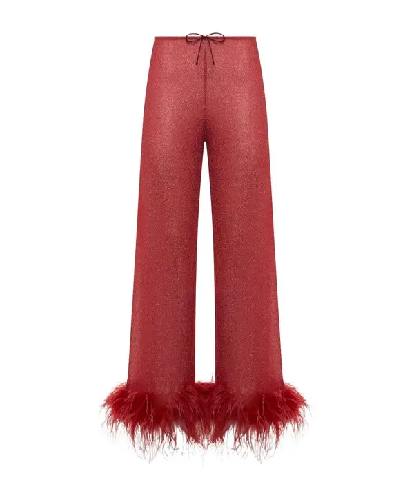 Oseree Feather Casual Pants