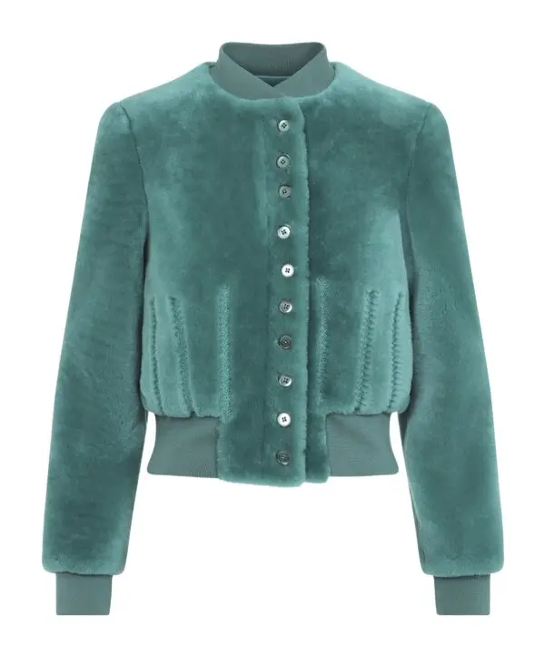 Alexander McQueen Short Bomber Jacket - Lagoon