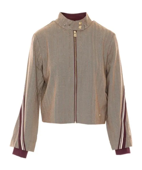 Liu Jo Striped Zip-up Jacket - Brown