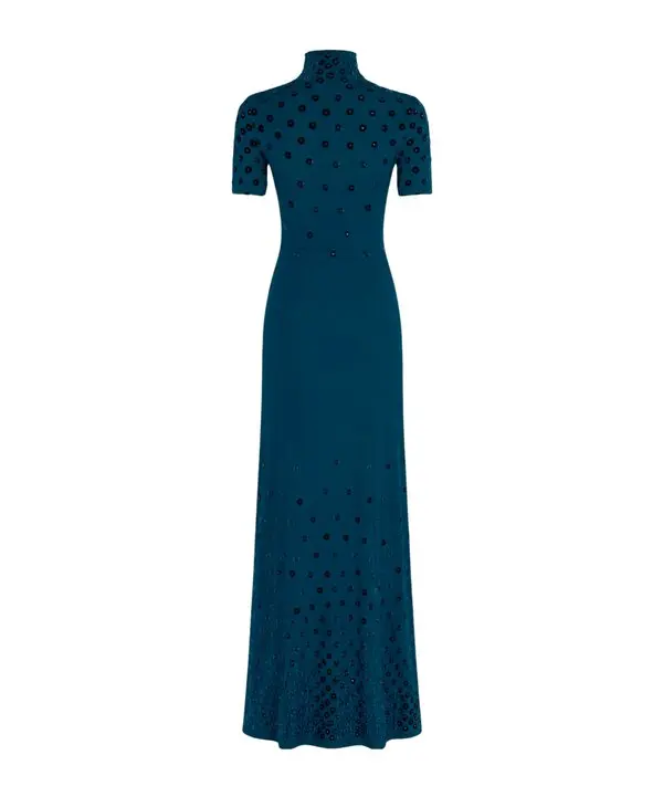 Rabanne High-necked Dress - Blue