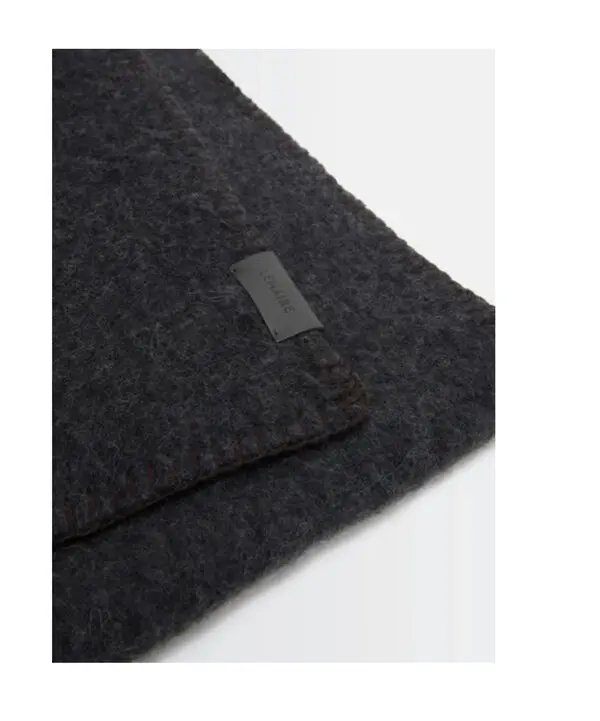 LEMAIRE Cocotte Logo-patch Finished Edge Knitted Scarf