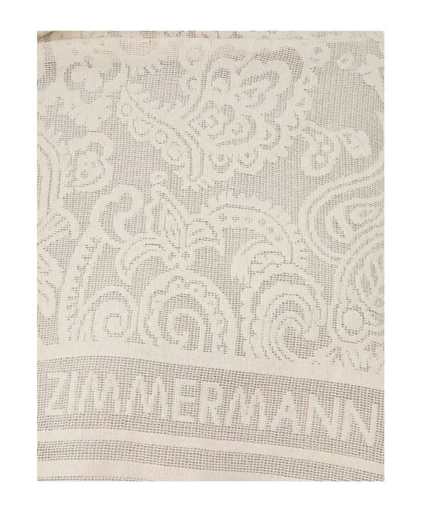 Zimmermann Embroidered Fringed Pareo