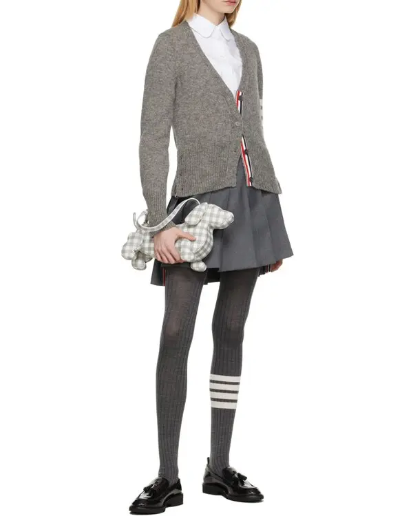 Thom Browne 4 Bar Striped Pleated Mini Skirt
