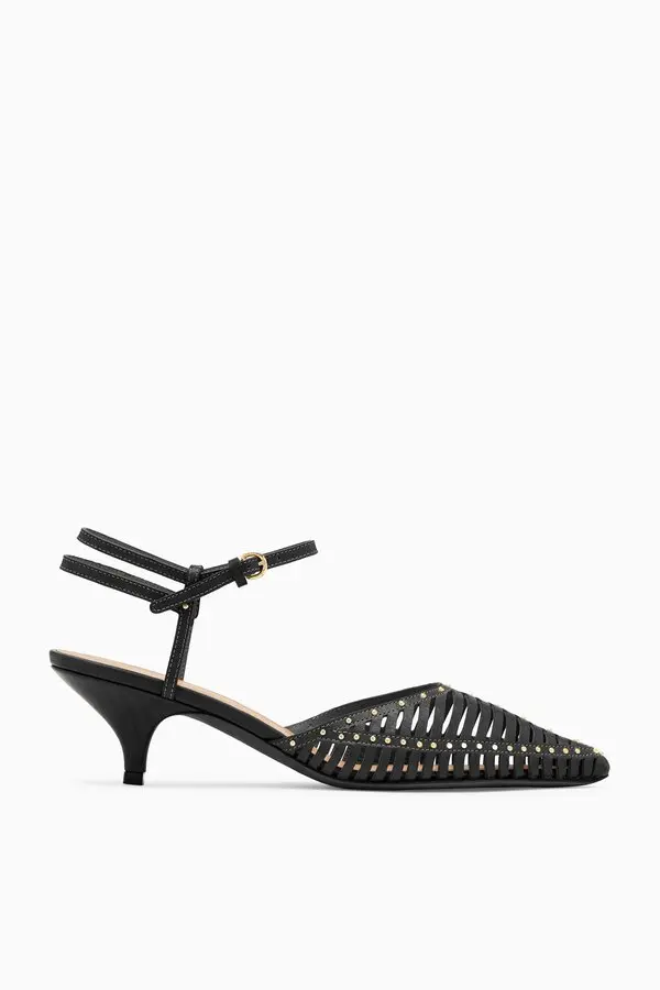 Ulla Johnson Francine Cage Kitten Heel - Noir