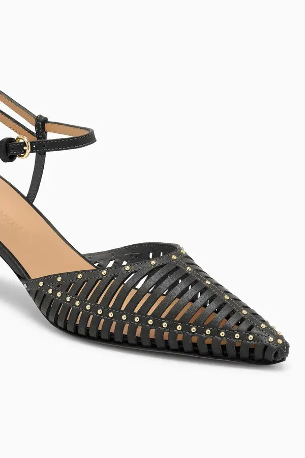Ulla Johnson Francine Cage Kitten Heel - Noir
