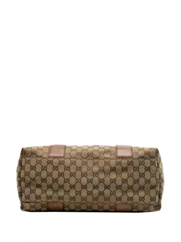 Gucci Gg Canvas Bamboo Libeccio Tote Bag - Neutrals