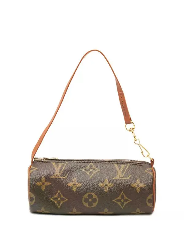 LOUIS VUITTON Monogram Papillon Pochette Handbag - Brown
