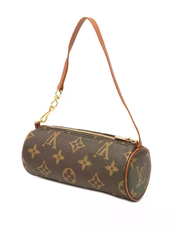 LOUIS VUITTON Monogram Papillon Pochette Handbag - Brown
