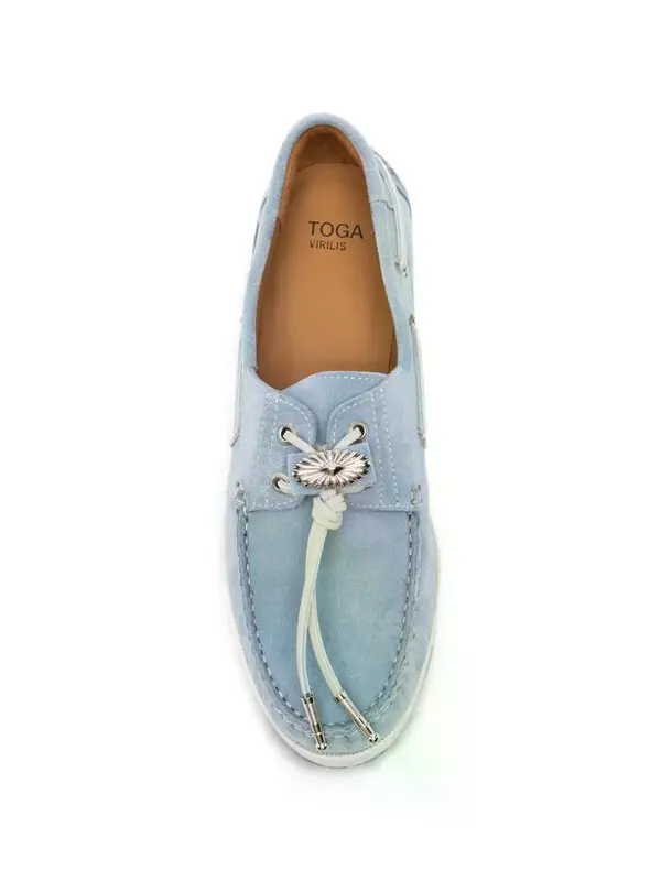 TOGA VIRILIS Embellished Suede Boat Shoes