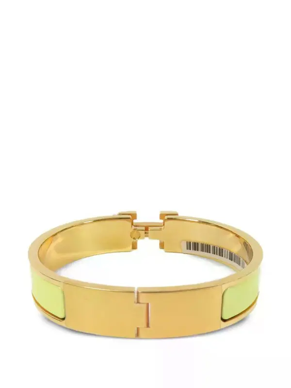Hermès H Enamel Bracelet - Gold
