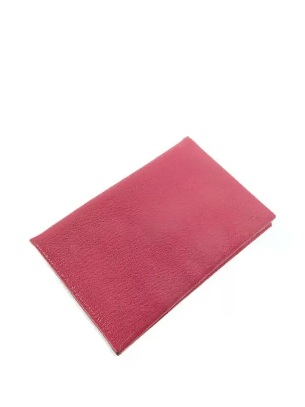Hermès Calvi Leather Card Case - Pink