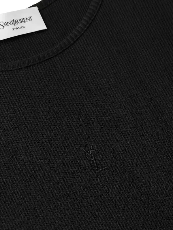 Saint Laurent Cassandre Ribbed-knit Dress