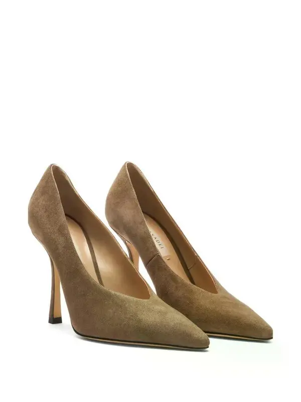 Casadei Nina Asymmetrical Cutout Pumps - Brown