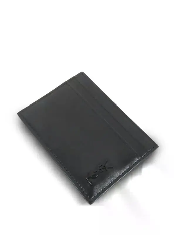 Saint Laurent Tiny Cassandra Card Case - Black