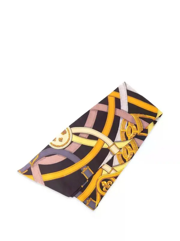 Hermès Graphic-print Silk Scarf - Black