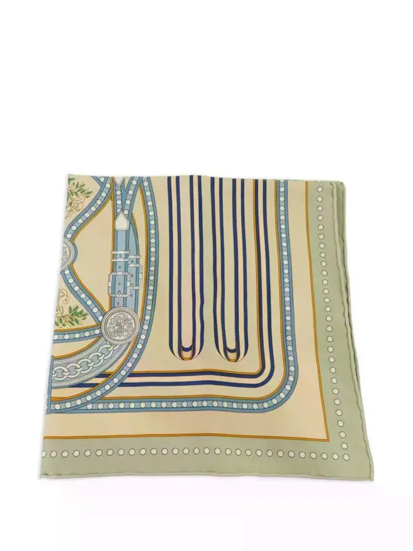 Hermès Equestrian-print Silk Scarf - Neutrals