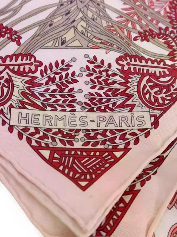 Hermès Floral-print Silk Scarf