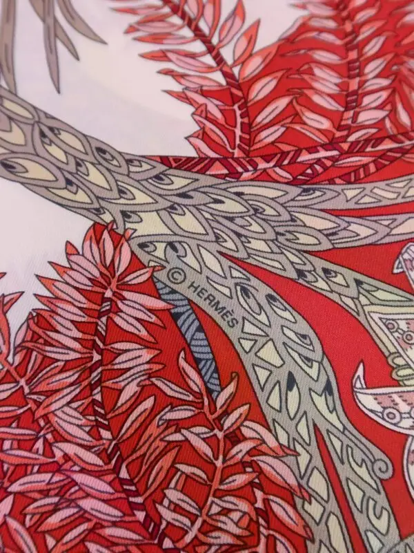 Hermès Floral-print Silk Scarf