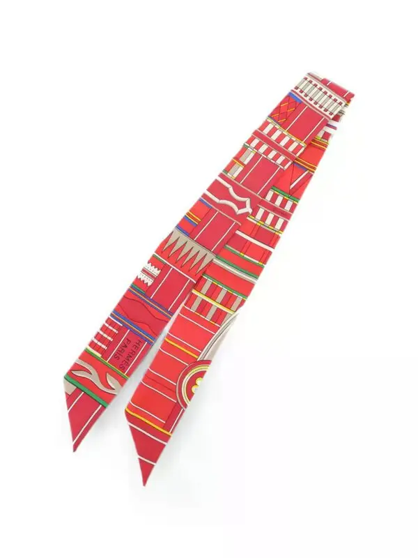 Hermès Twilly Silk Scarf - Red
