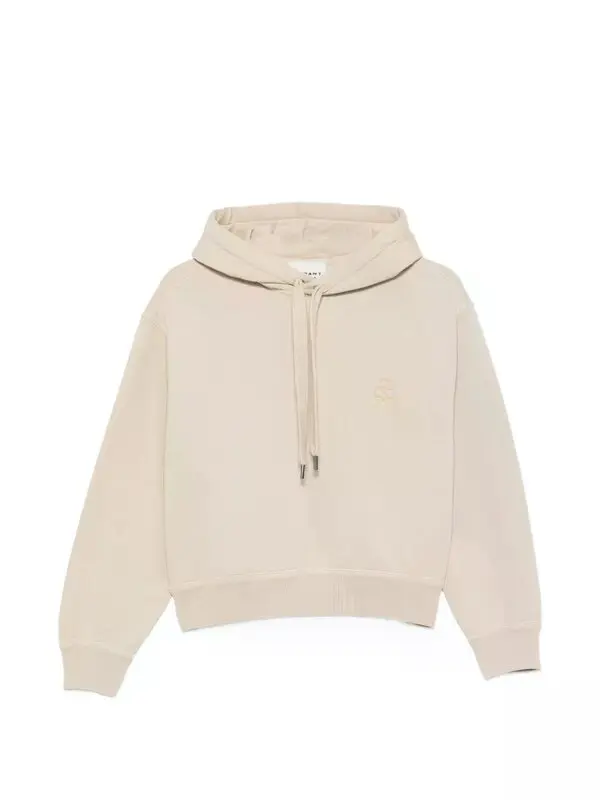 MARANT ETOILE Logo-embroidered Drawstring Hoodie - Neutrals