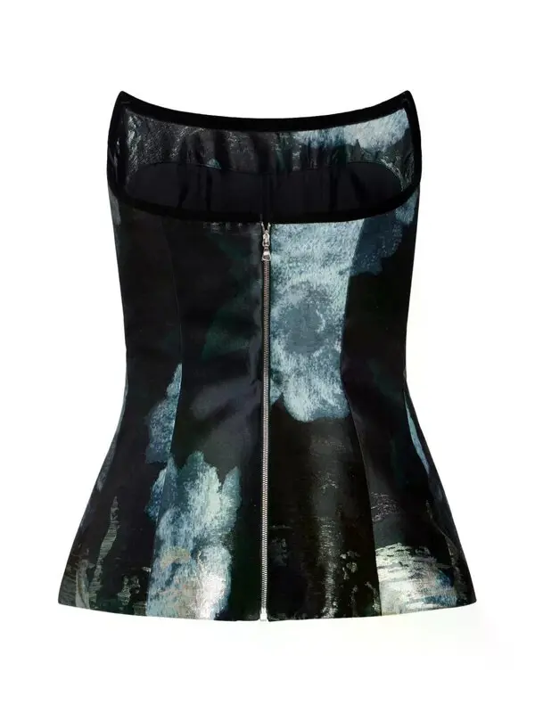 MARKARIAN Lola Floral-brocade Corset Top