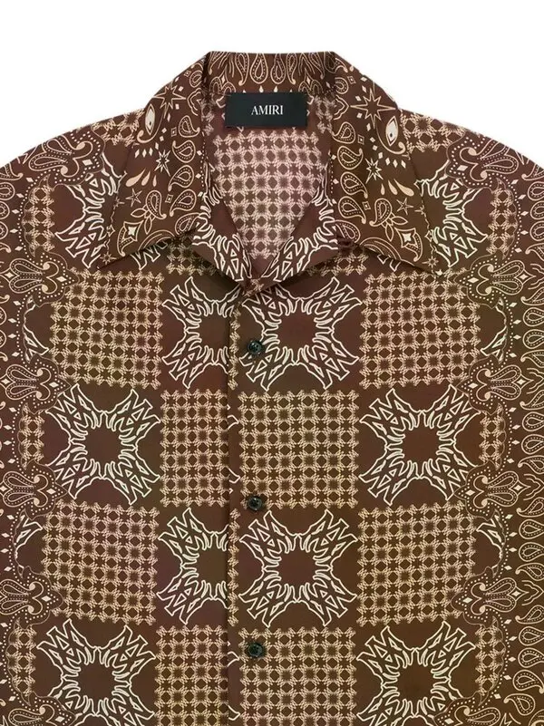 Amiri Ma Check Camp Shirt - Brown
